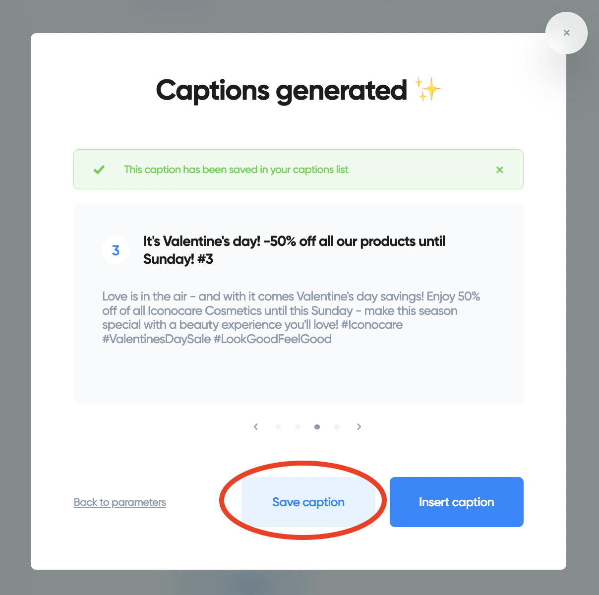 Easily create your captions with AI!