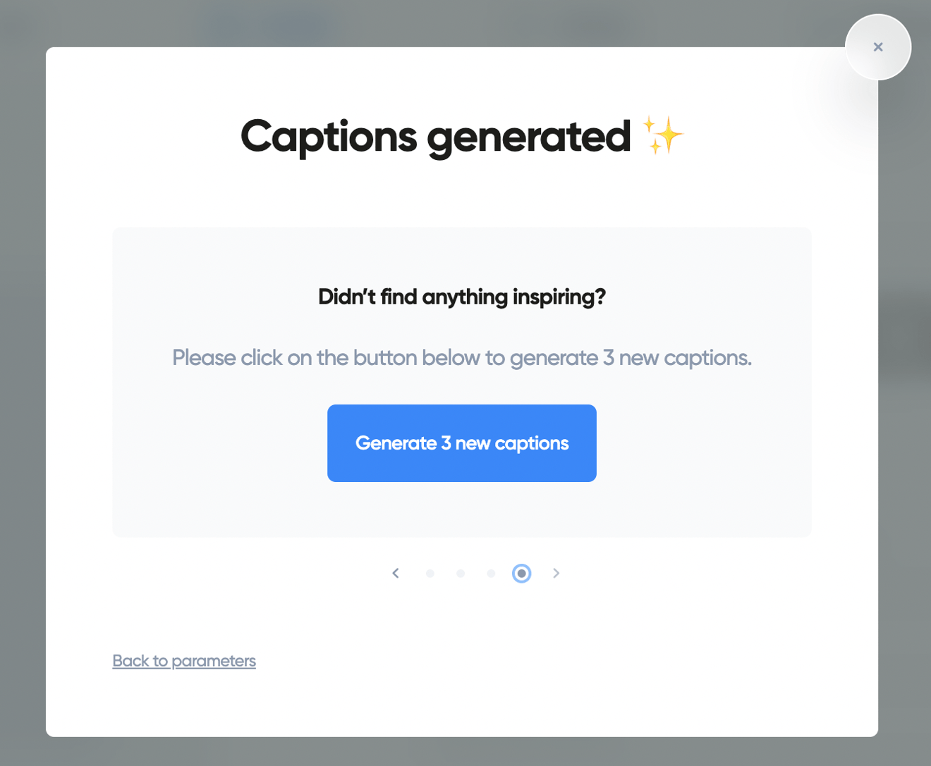 Easily create your captions with AI!