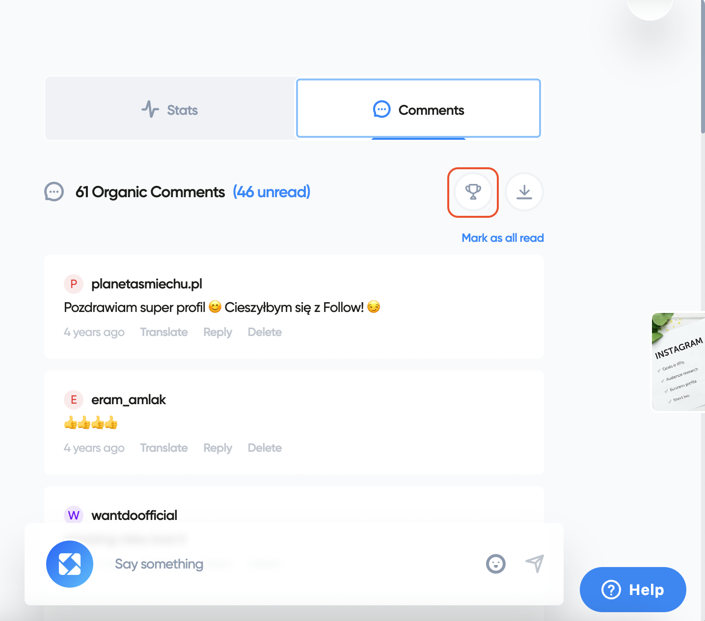 How do I use the Random Comment Picker Tool for contests?
